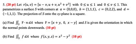 Solved Pt Let R U V U V U V U V With Chegg Com