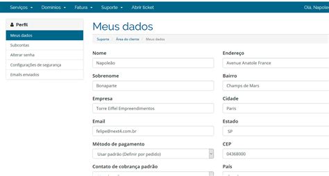 como editar as informações de cadastro tutoriais suporte next4 digital