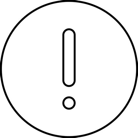 Exclamation Mark Circle Icon In Line Art 24181612 Vector Art At Vecteezy