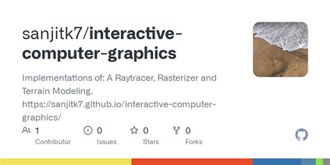 Github Sanjitk7interactivecomputergraphics Interactive Computer Graphics Projects