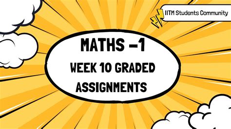 Iit Madras Bs Degree Maths Graded Assignment Week 10 Full Solution Youtube