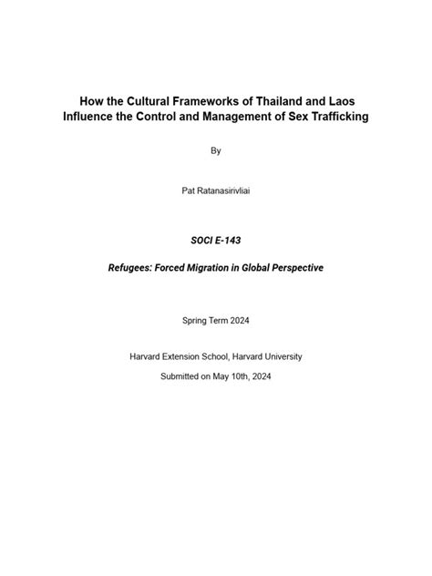 How The Cultural Frameworks Of Thailand And Laos Influence The Control