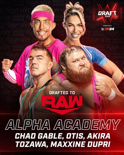 Chad Gable Otis Akira Tazawa And Maxxine Dupri 2024 Wwe Draft On