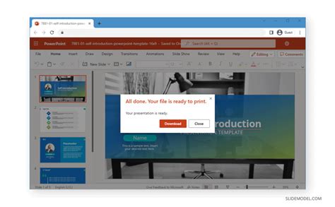 09 Download Complete Pdf From Powerpoint Web Interface Slidemodel