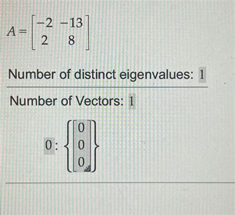 Solved Find All Distinct Eigenvalues Of A Then Find The