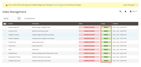 Magento 2 Backend Reindex Quick Reindex Extension