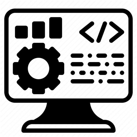 Software Development Coding Monitor Programming Icon Download On