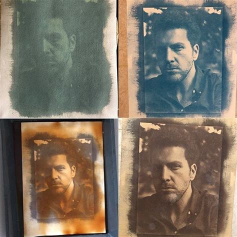 Carlo Portrait A Dear Friend Cyanotype Exposed Washed Blue And