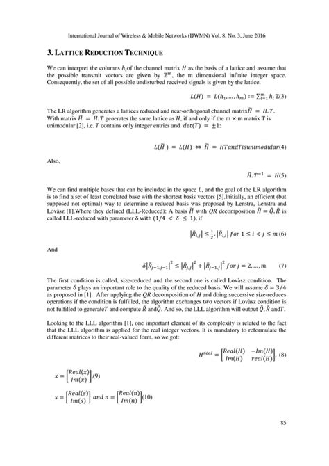 Modified Lll Algorithm With Shifted Start Column For Complexity