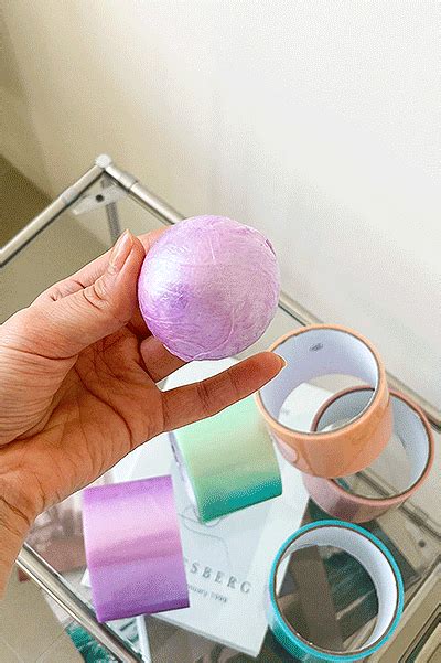 6cm 펄테이프공 1 1할인 Sns인싸놀이 테이프공 실리콘테이프 테이프풍선 만득이 슬라임 Diy 끈적이 끈끈이 말랑이 찐득볼