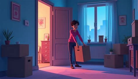A Vibrant 2d Flat Animation Of A Scene Where The Main Character Is
