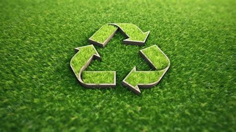 Green Grass Enhances 3d Rendered Reduce Reuse Recycle Symbol Powerpoint Background For Free