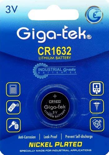 Gigatek Cr1632 Lithium Battery, Non Rechargeable at ₹ 40/piece in Chennai