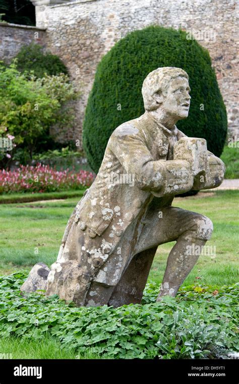 A Kneeling Statue At Abbotsford House Gardens Home Of Sir Walter Scott