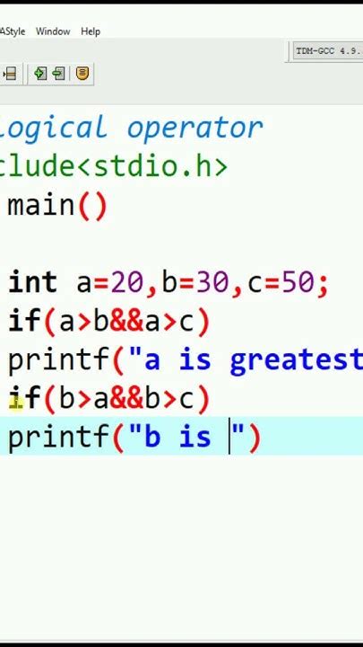 Logical Operators In C Shorts Codingwithkumar Youtube