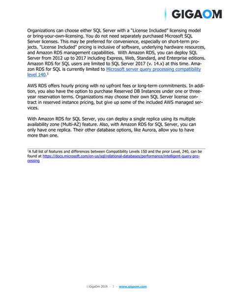 Sql In The Cloud Performance Benchmarks Pdf Databases Computer Software And Applications