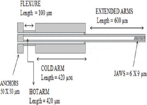 Figure 1 From Design And Simulation Of Electrothermally Actuated Silicon Microgripper Semantic