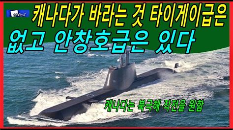 캐나다가 바라는 것 타이게이급은 없고 안창호급은 있다 Youtube