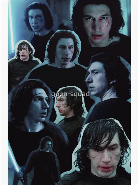 Adam Driver As Ben Solo Collage Edit Sticker For Sale By Goon Squad Redbubble