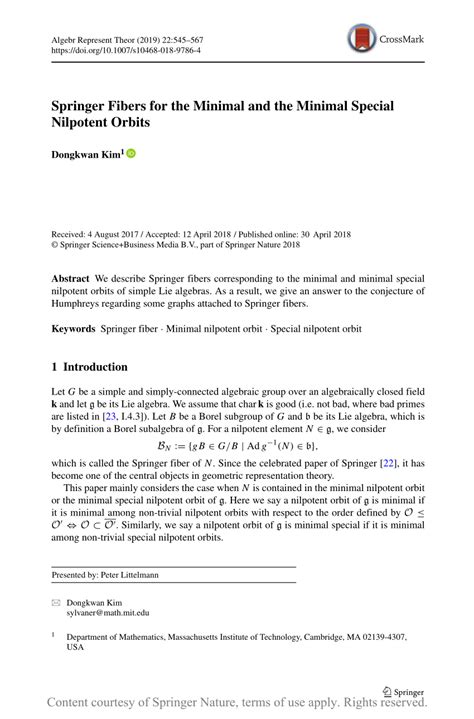 Springer Fibers For The Minimal And The Minimal Special Nilpotent Orbits