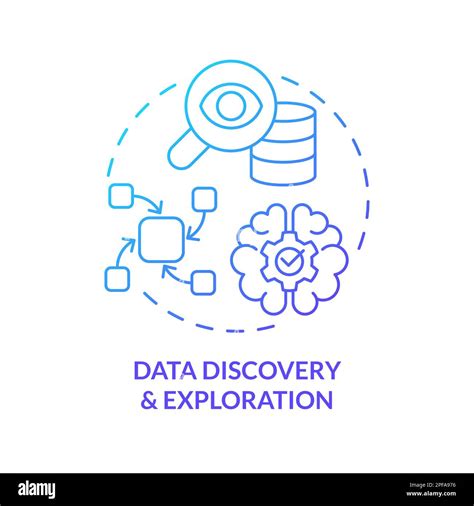 Data Discovery And Exploration Blue Gradient Concept Icon Stock Vector Image And Art Alamy