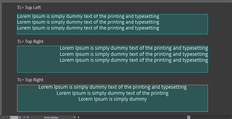 Find The Text Justification Of An Area Textpoint Adobe Product Community 7898757