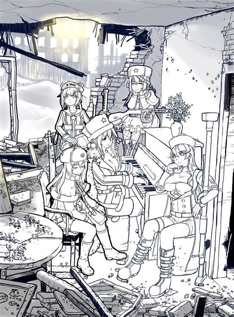 Mosin Nagant Ppsh 41 Ptrd Dp28 And Pps 43 Girls Frontline Drawn