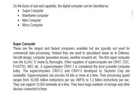 Classification Of Computers Ppt