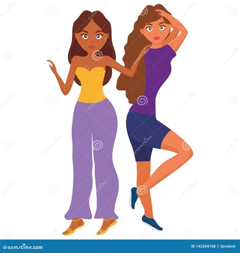 Beautiful And Sensual Women Characters Stock Vector Illustration Of