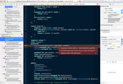 Xcode Unknown Type Name Vector Did You Mean Stdvector · Issue 244 · Kylemcdonaldofxcv