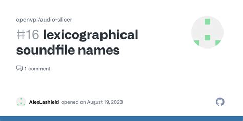 Lexicographical Soundfile Names Issue Openvpi Audio Slicer Github