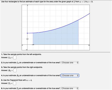 solved use four rectangles to find an estimate of each type