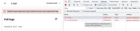 Failed To Get Supervisor Logs Cors Problem · Issue 4033 · Home