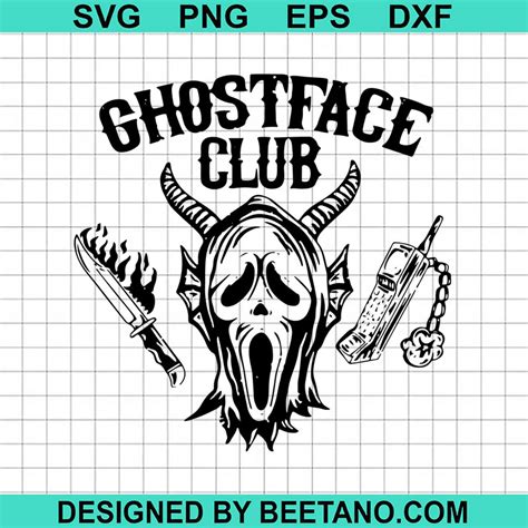 Ghostface Club Svg Stranger Things Svg Scream Ghostface Svg