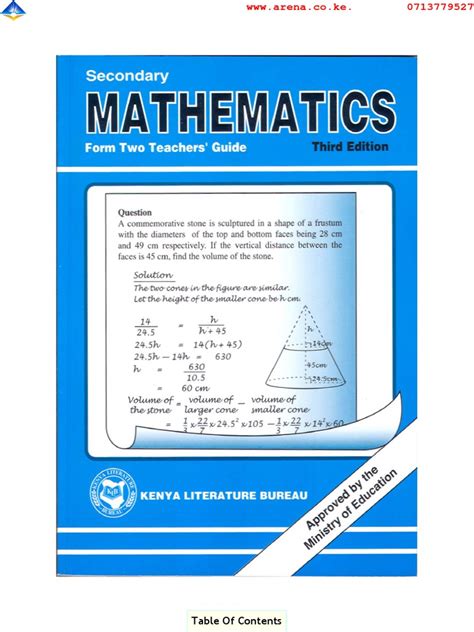 Mathematics Form 2 Teachers Guide Pdf