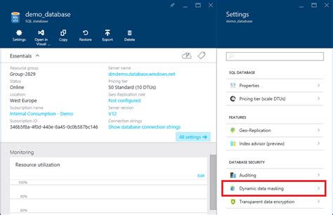 Azure Portal Dynamic Data Masking Azure Sql Database Microsoft Docs