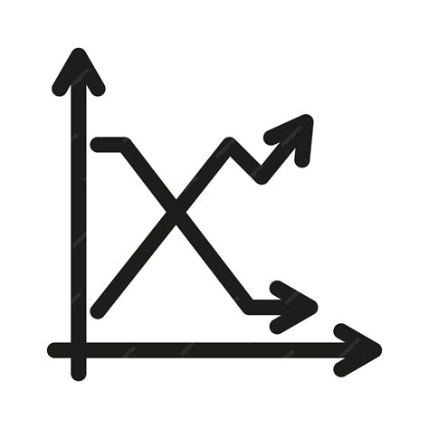 Premium Vector Coordinate Plane With Graph Line Icon Work Function