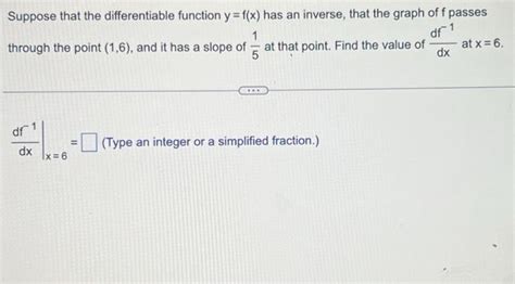 Solved Suppose That The Differentiable Function Y F X Has Chegg