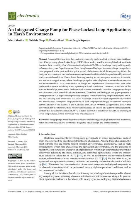 Pdf An Integrated Charge Pump For Phase Locked Loop Applications In