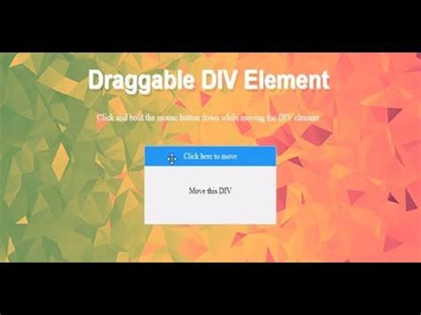 Draggable Div Element Javascript Drag And Drop File Upload Draggable Jquery YouTube