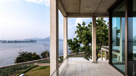 White Concrete House By Matra Architects Perches Above Lakes In Udaipur