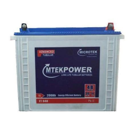 Microtek ET AH Mtek Power Tall Tubular Battery At Piece Microtek Batteries In