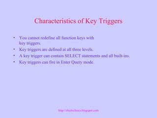 Oracle Forms Key Triggers PPT