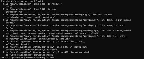 Oserror Errno 98 Address Already In Use · Issue 2272 · Searxsearx