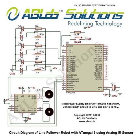 Line Follower Robot With Avr Atmega16 Microcontroller Using Analog Ir Sensor Microcontrollers
