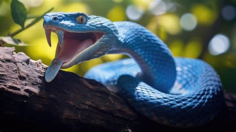 Premium Photo Blue Viper