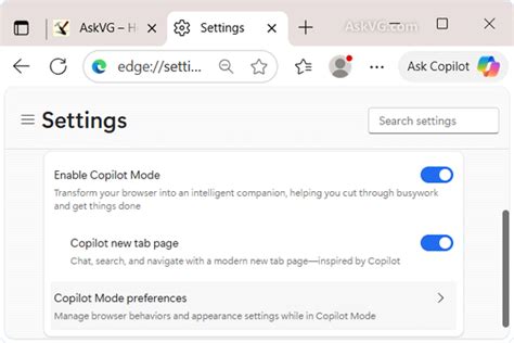 Fix Microsoft Edge Highlights Copilot Search Box On New Tab Page Instead Of Address Bar Askvg