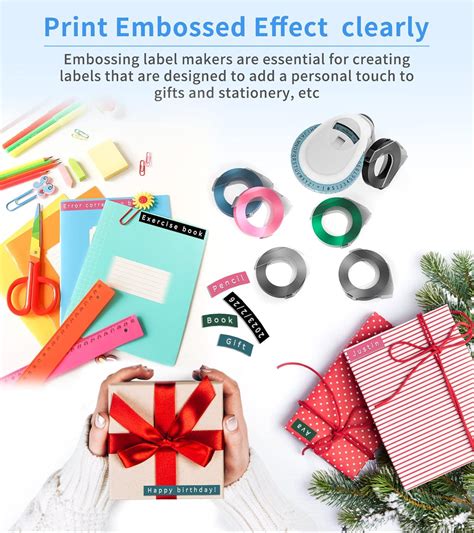 Embossing Label Maker Machine With Tapes Vxiic Omega S Portable