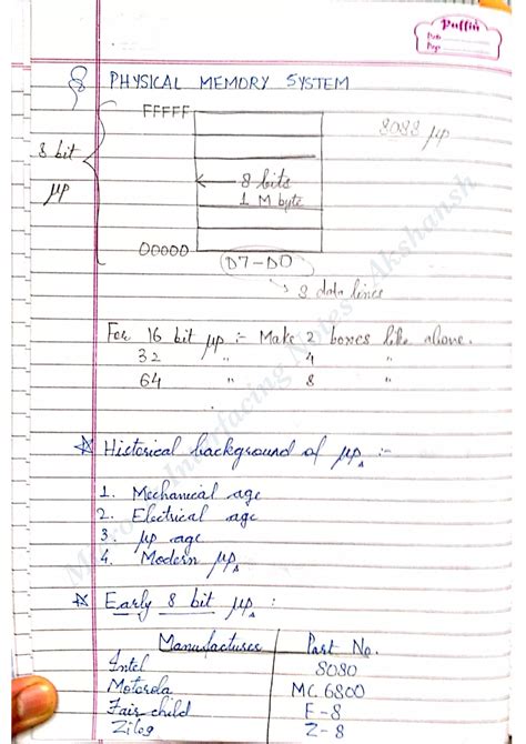 microprocessor and interfacing notes pdf