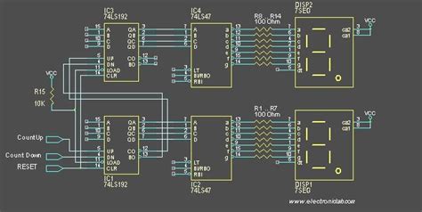 Rangkaian Counter Up Down Dengan Seven Segment Koleksi Skema Rangkaian Artikel Elektronika